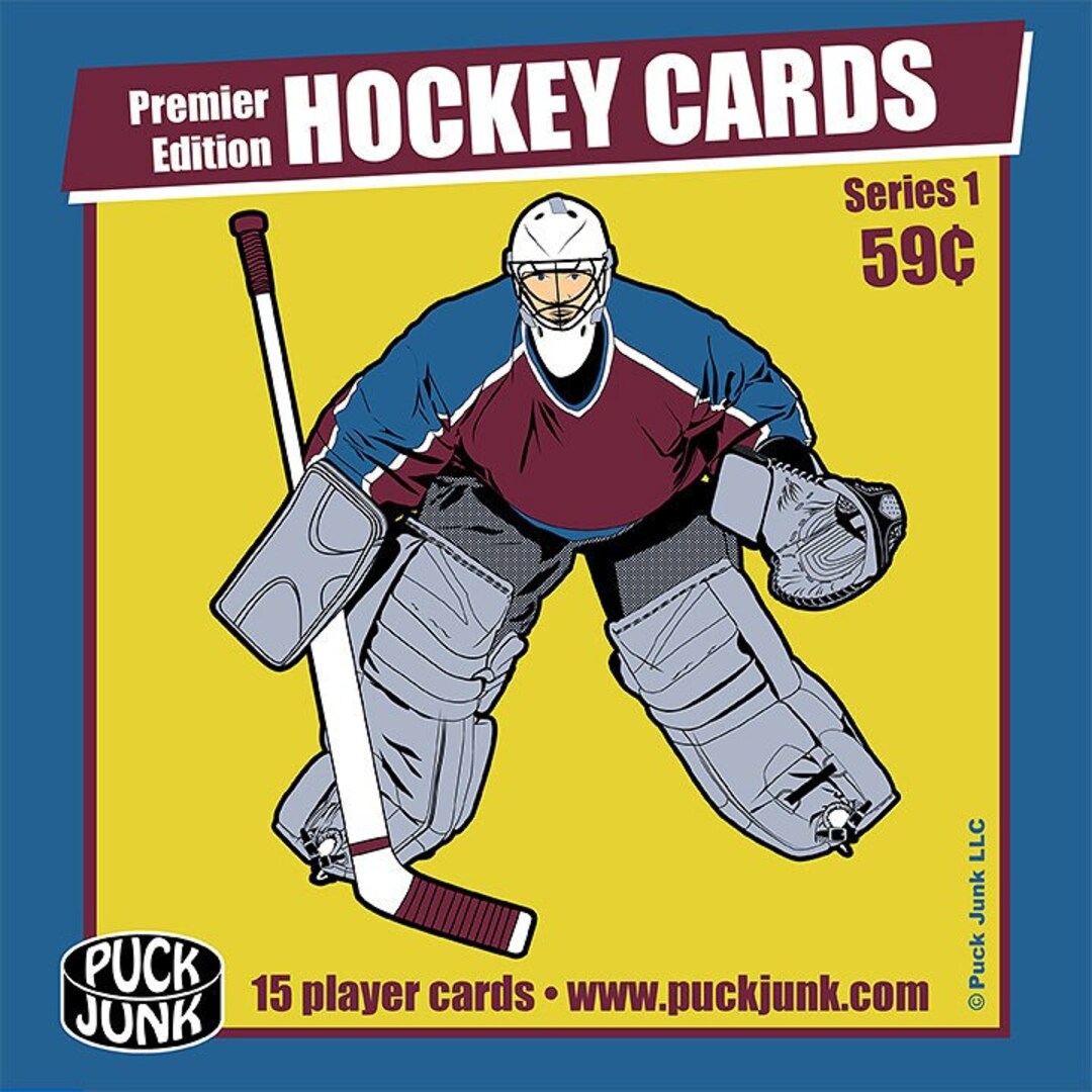 1990s Goalie Hockey Card Wrapper Shirt - Etsy