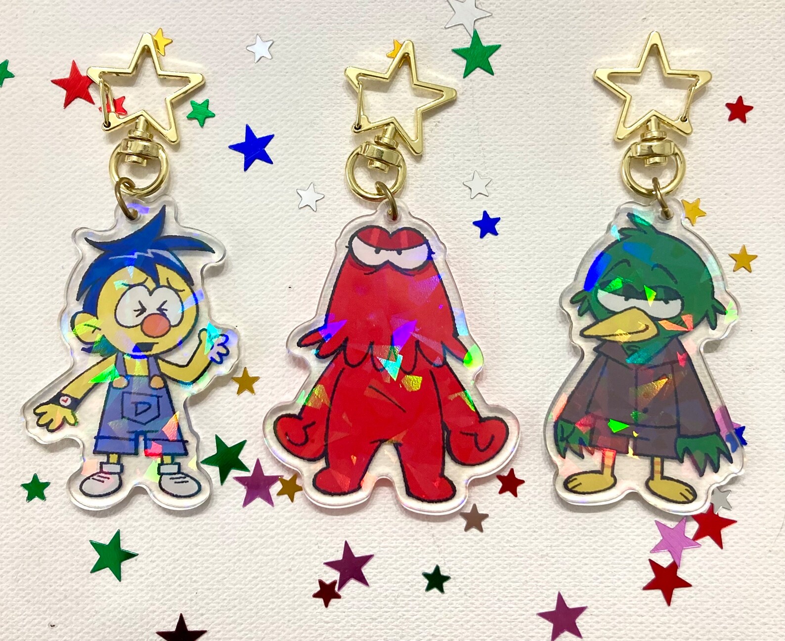 Don’t Hug Me I’m Scared Holographic Keychains - Etsy