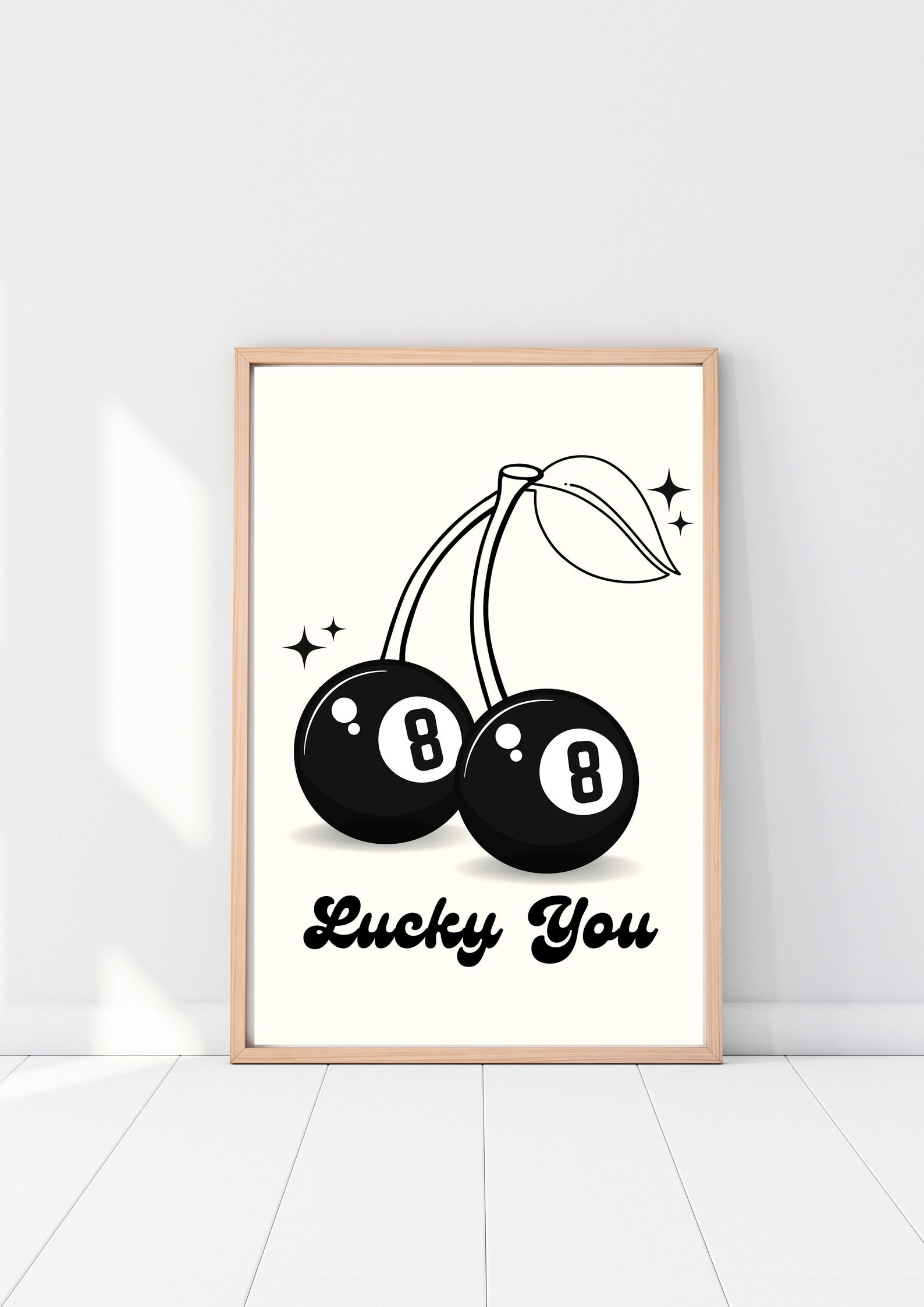 LUCKY YOU Retro News Art Print, News Paper Art, Luxury Women, Trendy ...