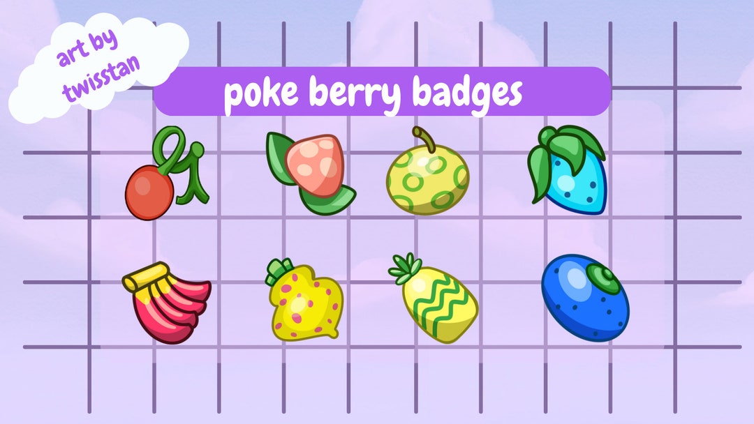Poke Berry Badges Twitch - Etsy