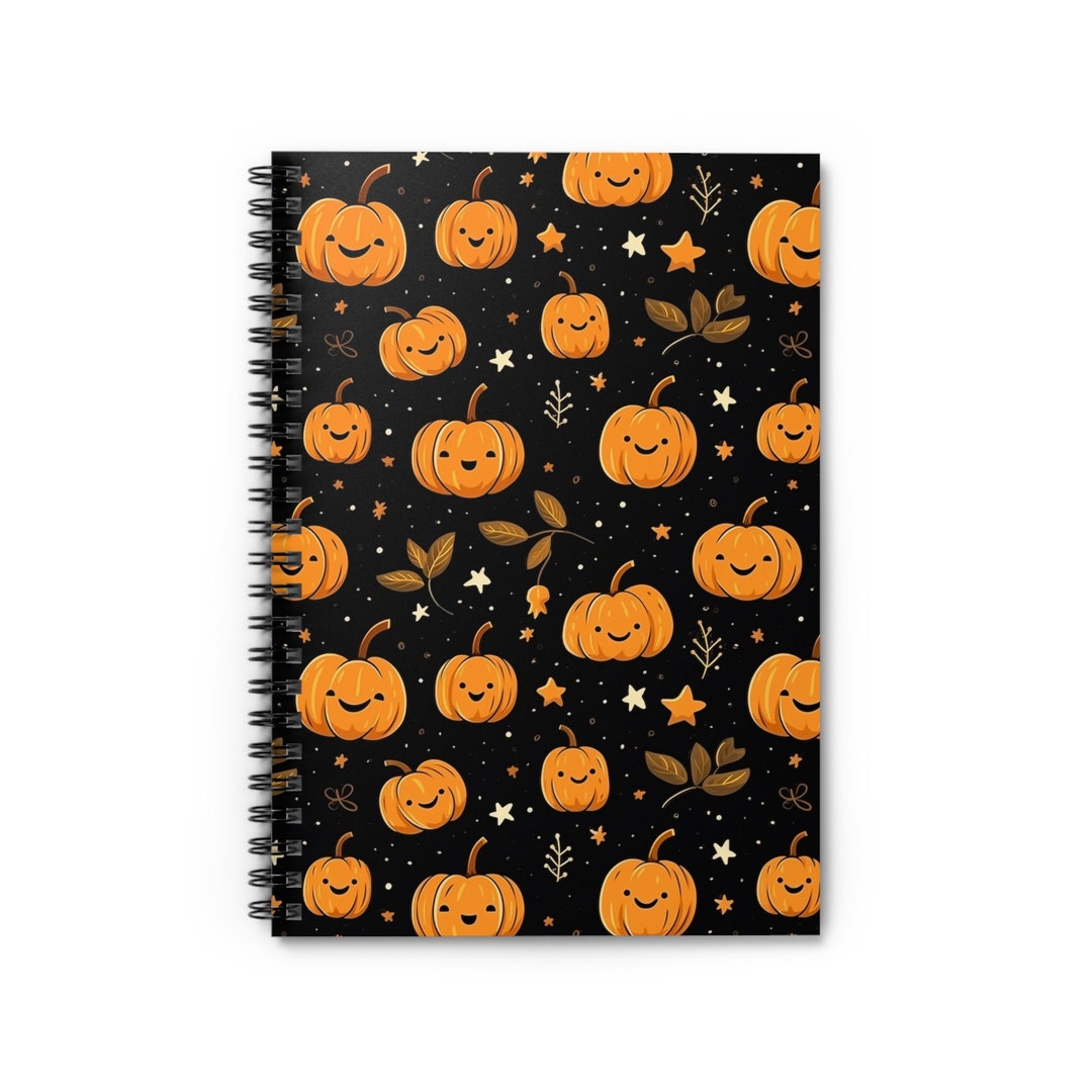 Cute Pumpkin Notebook Pumpkin Notebook Halloween Notebook Spooky Fall ...