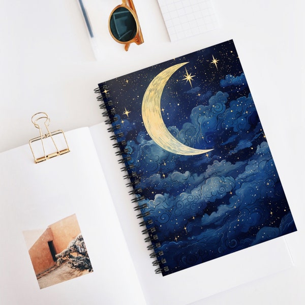 Moon Notebook - Etsy UK