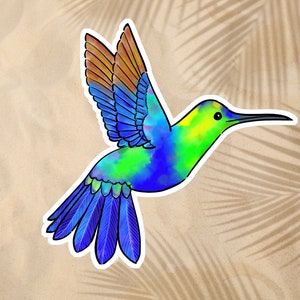 Hummingbird, Vinyl, Waterproof Stickers - Etsy