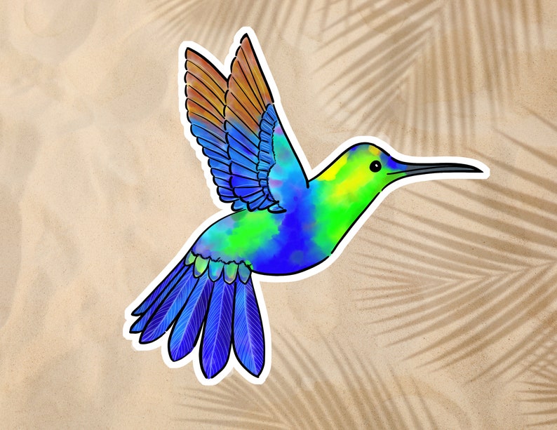 Hummingbird, Vinyl, Waterproof Stickers - Etsy
