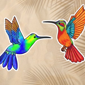 Hummingbird, Vinyl, Waterproof Stickers - Etsy