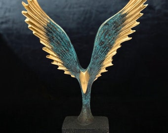 Decorative Abstract Phoenix Sculpture, Modern Fire Colored Phenix ...