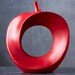 Handmade Modern Red Apple Statue: Abstract Thanksgiving Sculpture, Home ...