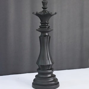 Decorative Black Queen Chess Piece, Handmade Modern Queen Statue ...