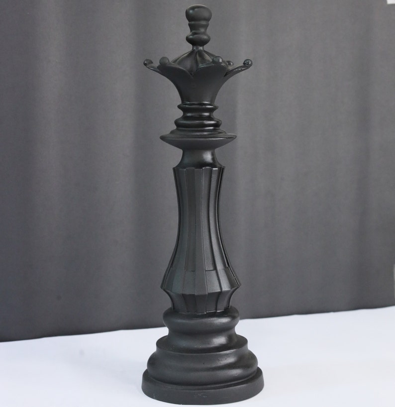 Decorative Black Queen Chess Piece Handmade Modern Queen - Etsy