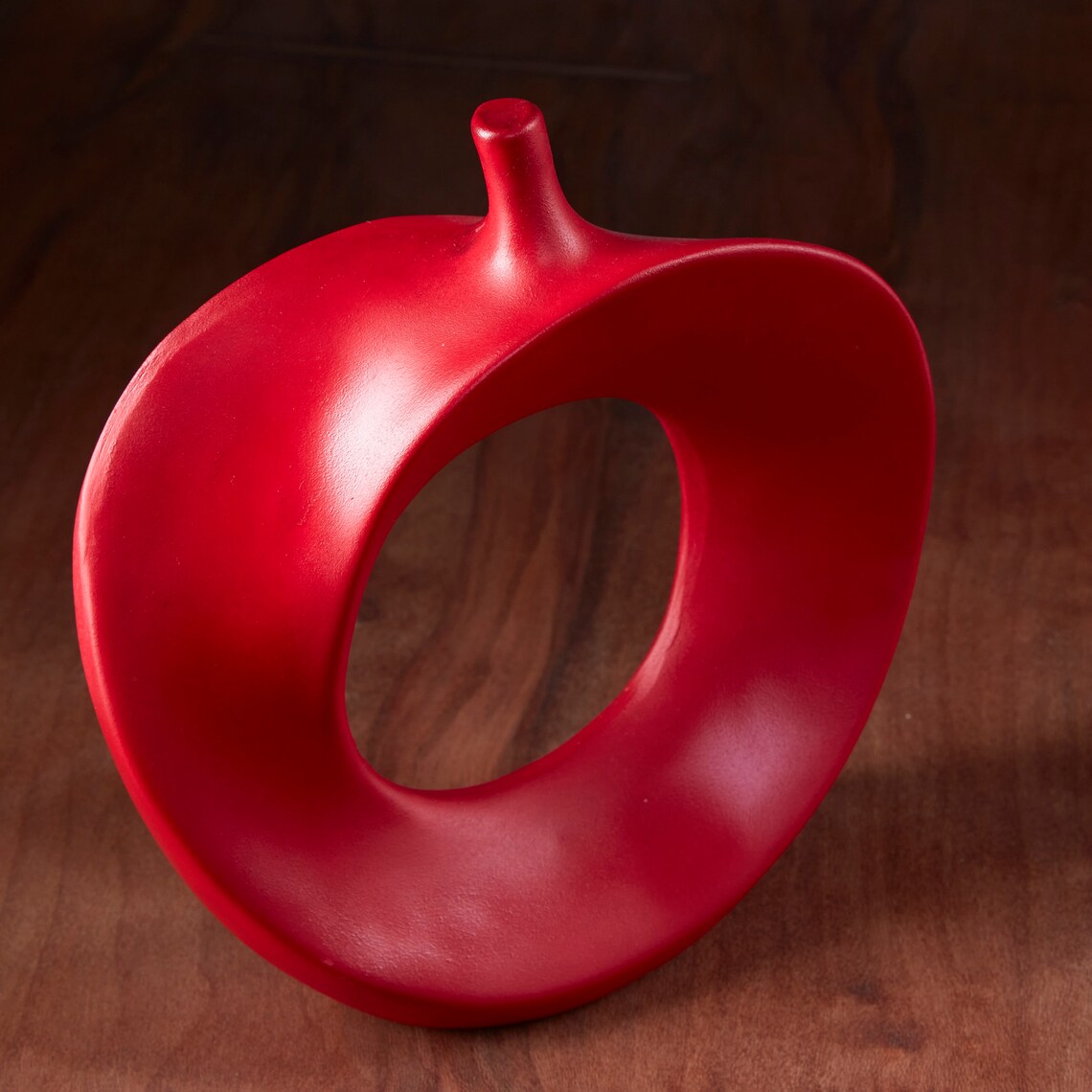 Handmade Modern Red Apple Statue: Abstract Thanksgiving Sculpture, Home ...