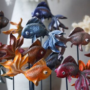 Decorative Colorful School of Fish Sculpture, Handmade Unique Fish ...