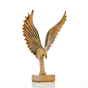 Modern Gold Phoenix Rising Statue: Abstract Home Office Bookshelf ...