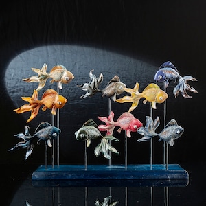 Decorative Colorful School of Fish Sculpture, Handmade Unique Fish ...