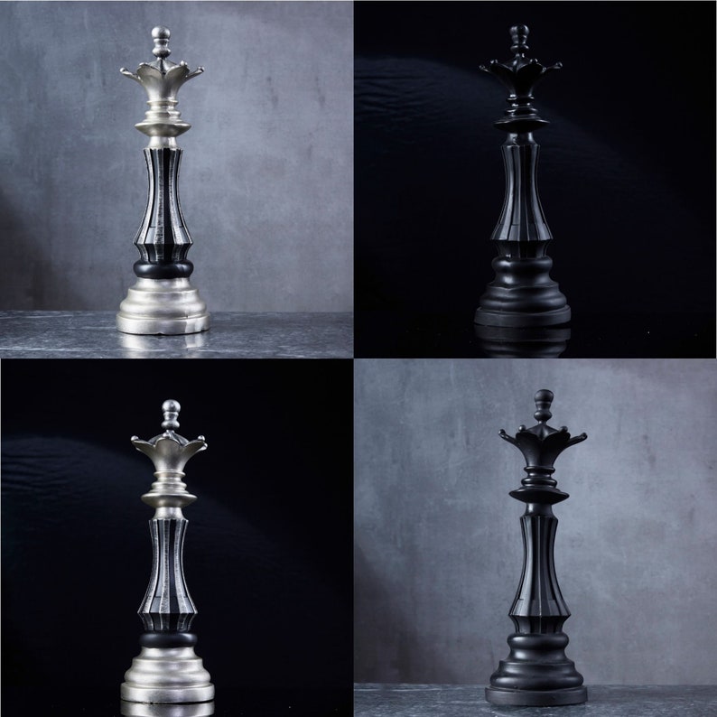 Decorative Black Queen Chess Piece Handmade Modern Queen - Etsy