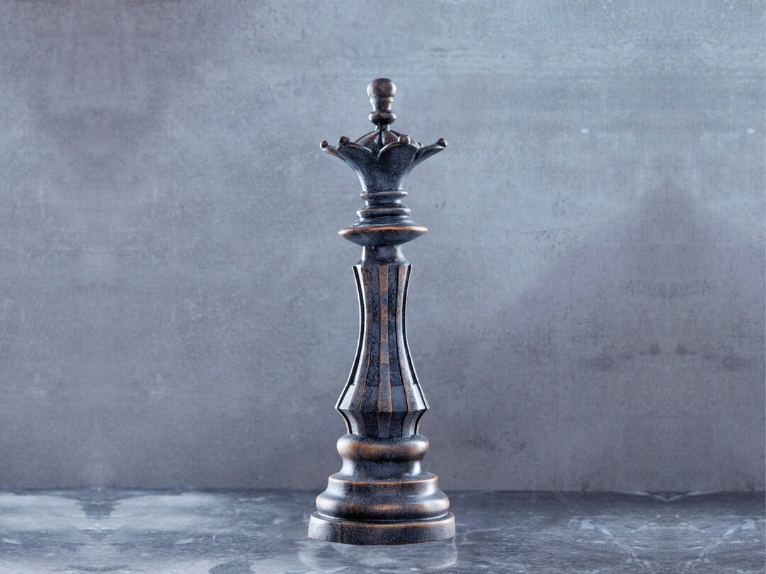 Decorative Chess Queen Piece: Handmade Vintage Style Regina Statue ...