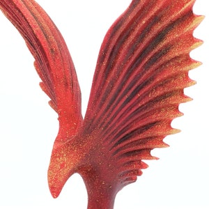 Decorative Abstract Phoenix Sculpture, Modern Fire Colored Phenix ...