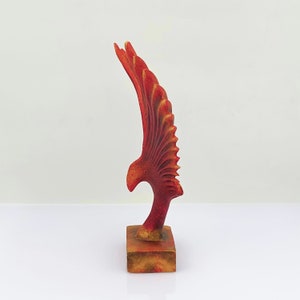 Decorative Abstract Phoenix Sculpture, Modern Fire Colored Phenix ...