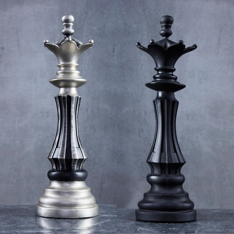 Decorative Black Queen Chess Piece Handmade Modern Queen - Etsy