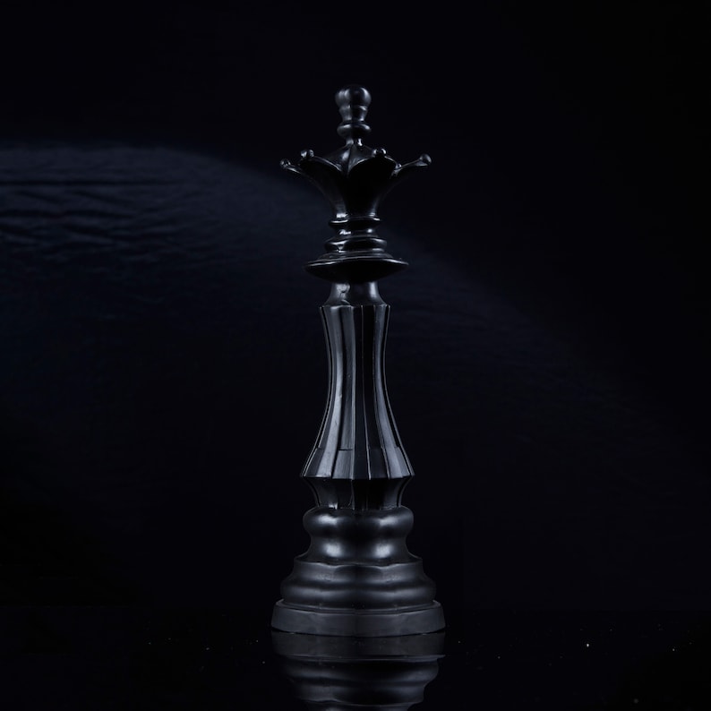 Decorative Black Queen Chess Piece Handmade Modern Queen - Etsy