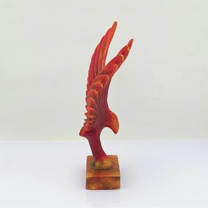 Decorative Abstract Phoenix Sculpture, Modern Fire Colored Phenix ...