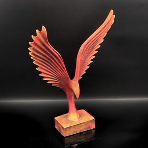 Decorative Abstract Phoenix Sculpture, Modern Fire Colored Phenix ...