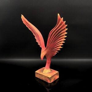 Decorative Abstract Phoenix Sculpture, Modern Fire Colored Phenix ...