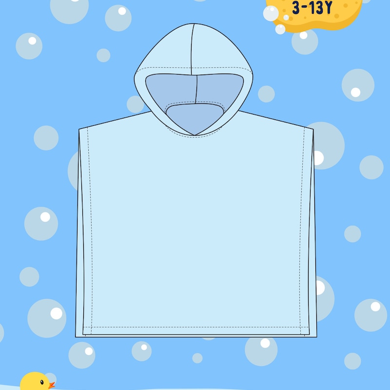 Hooded Kids Poncho Towel - Etsy