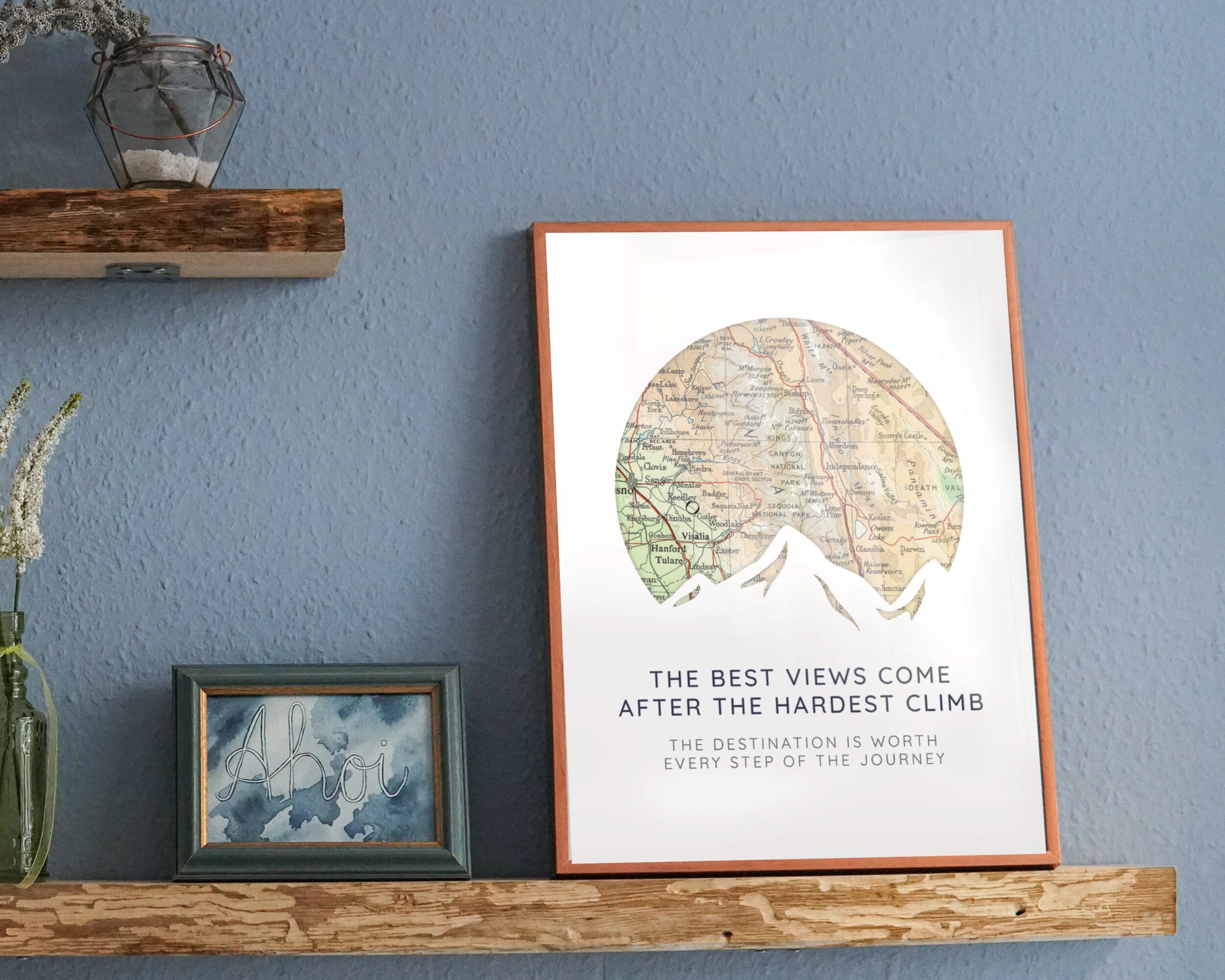 Personalized Map Any Location Frame, Collectible Print, Minimal Cutout ...