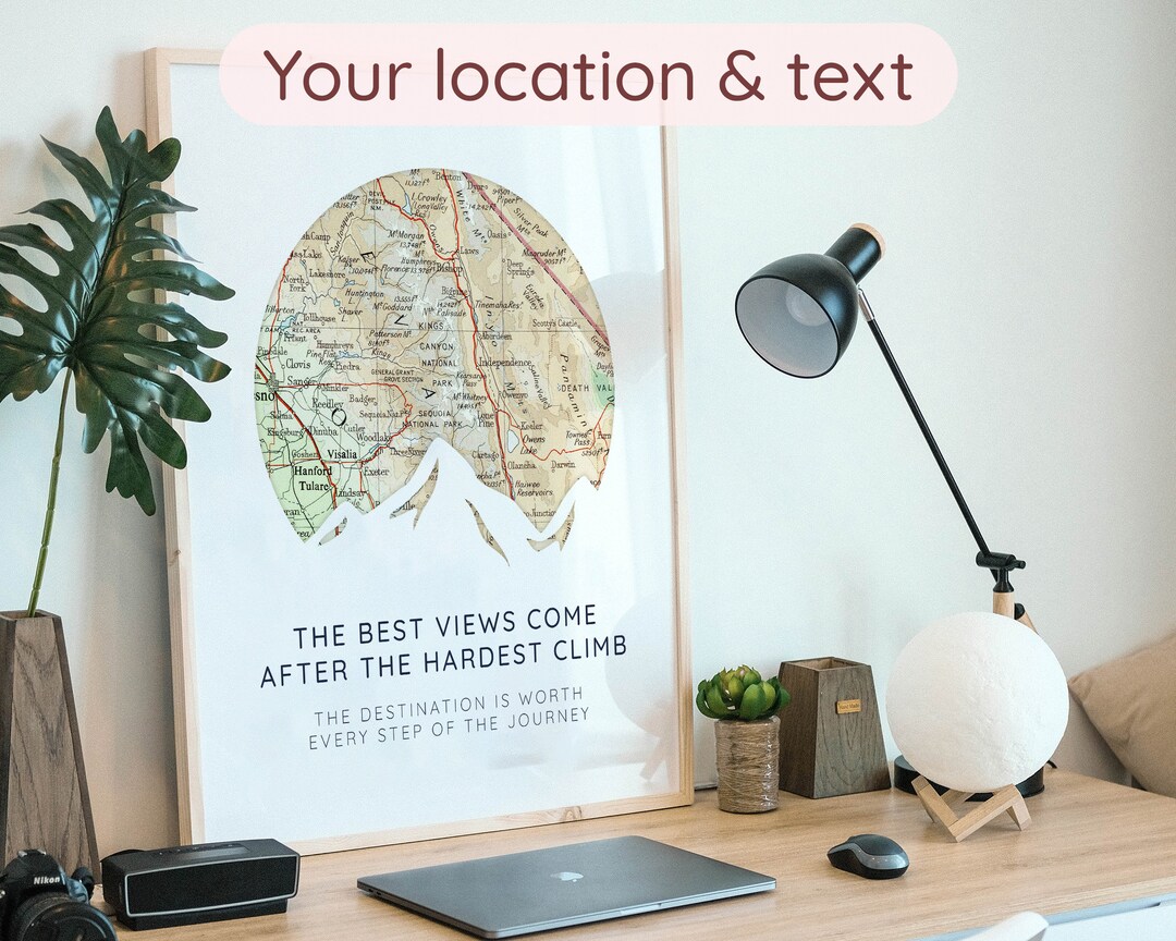 Personalized Map Any Location Frame, Collectible Print, Minimal Cutout ...