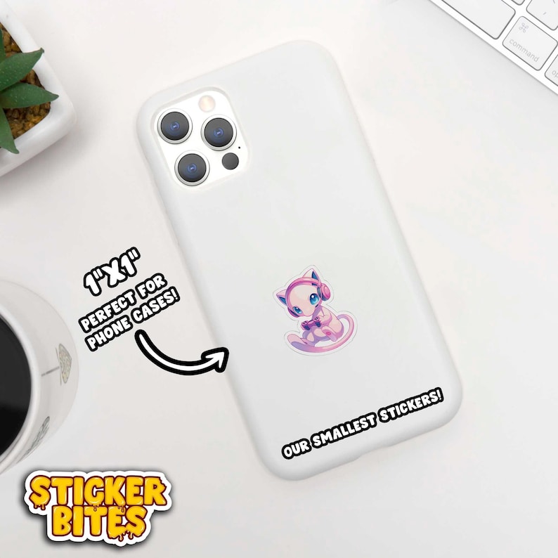 Cute Mew Gaming Sticker, WATERPROOF! - Perfect for Laptops, Phones ...