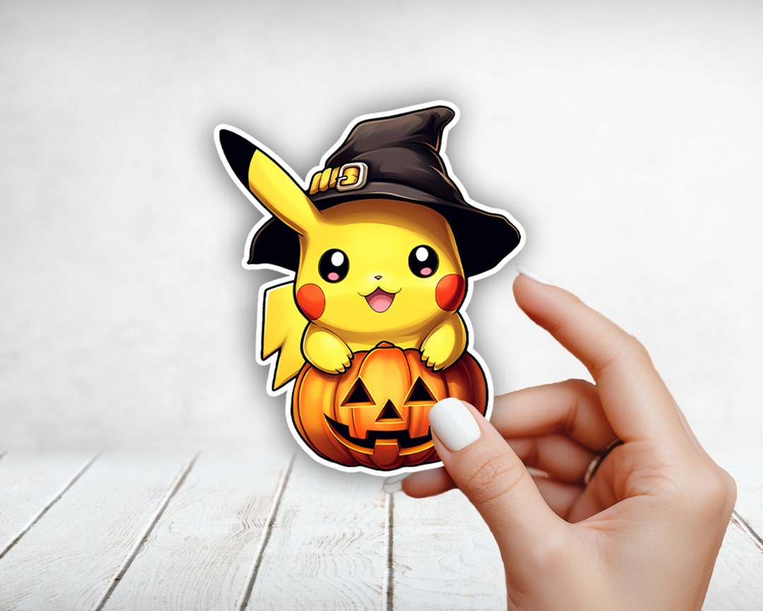 Cute Pikachu Pokemon Halloween Sticker Laptop Planners - Etsy