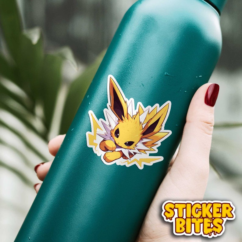 Cute Jolteon Eeveelutions Pokemon Sticker - Laptop, Planners ...