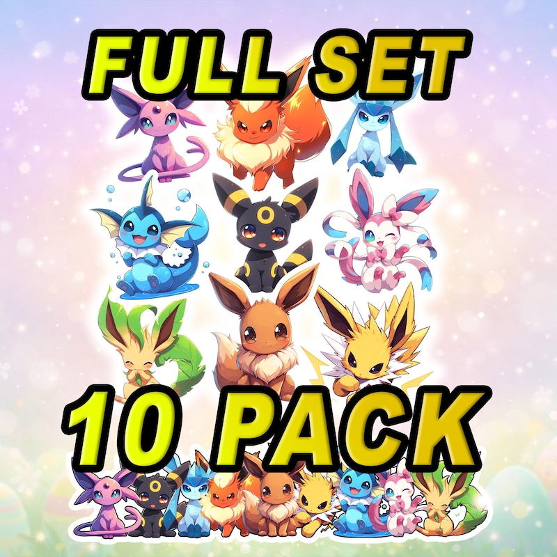 Eeveelution Stickers Pack - Etsy