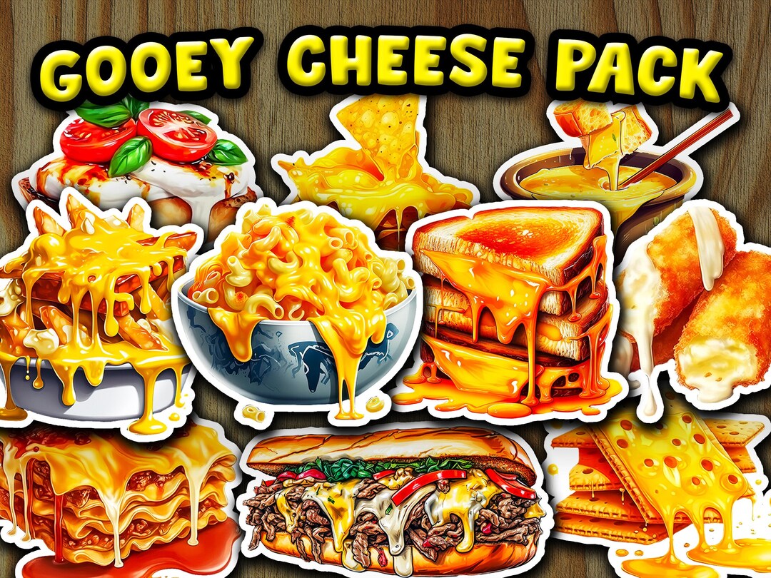 Cheese Pack Vinyl Stickers Set of 10 Die Cut Sticker - Etsy