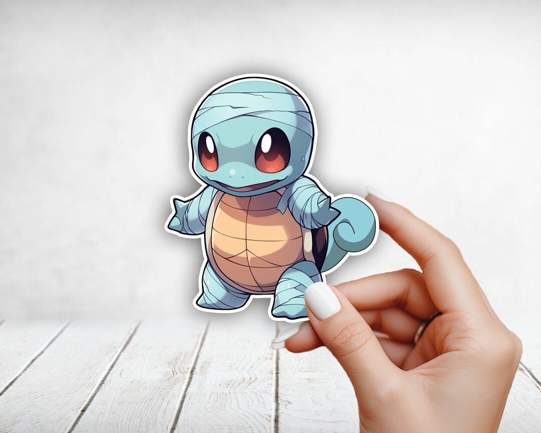 Cute Squirtle Pokemon Halloween Sticker - Laptop, Planners, Journaling ...