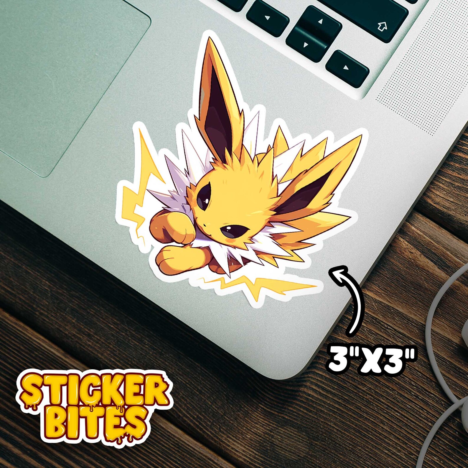 Cute Jolteon Eeveelutions Pokemon Sticker - Laptop, Planners ...