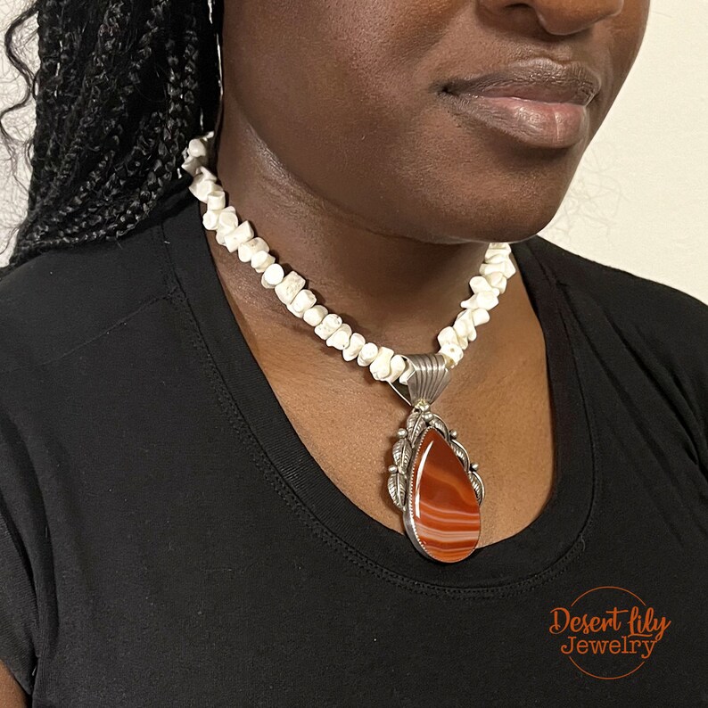 Vintage Navajo Red Ribbon Agate Handmade 925 Sterling Silver Native ...