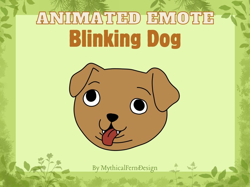 Animated Twitch Emote, Blinking Dog Emote, Weird Dog Emote, Cute Emote ...