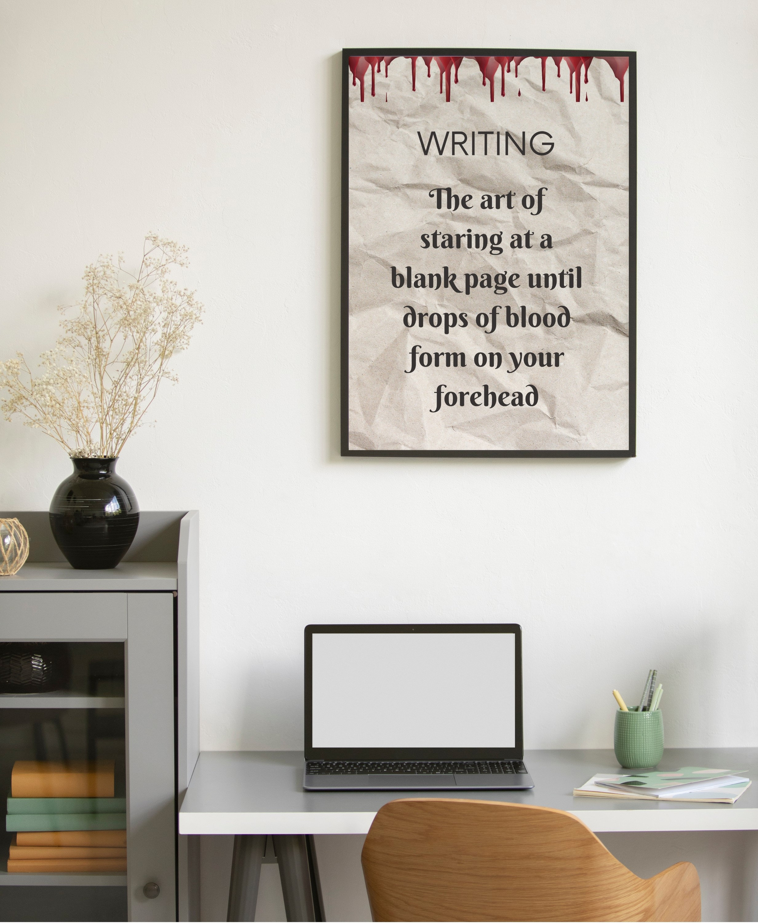 Writing Poster Digital Download, Printable Wall Art, Office Decor, Gift ...