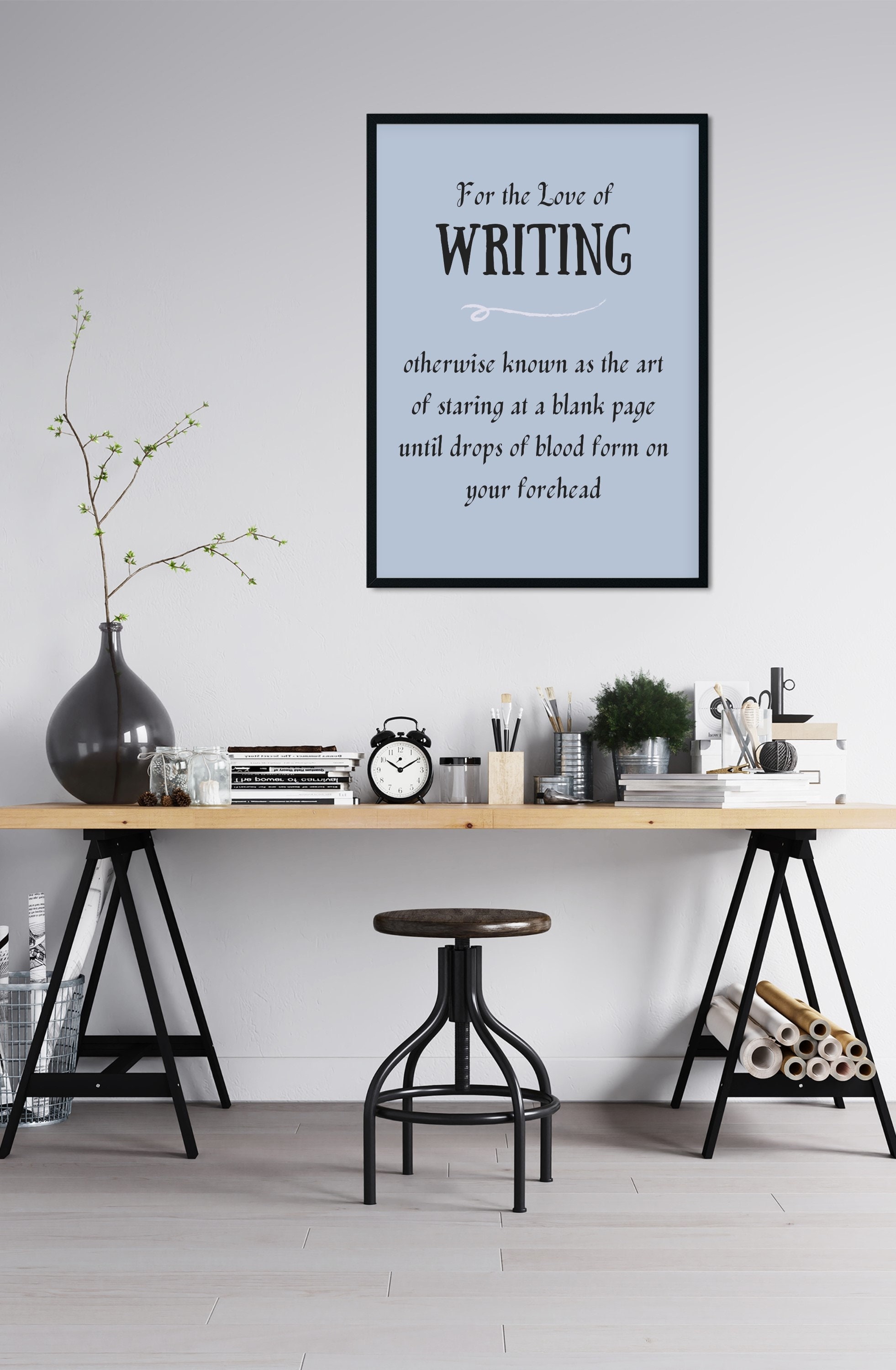Writing Poster Digital Download, Printable Wall Art, JPG Sign, Office ...