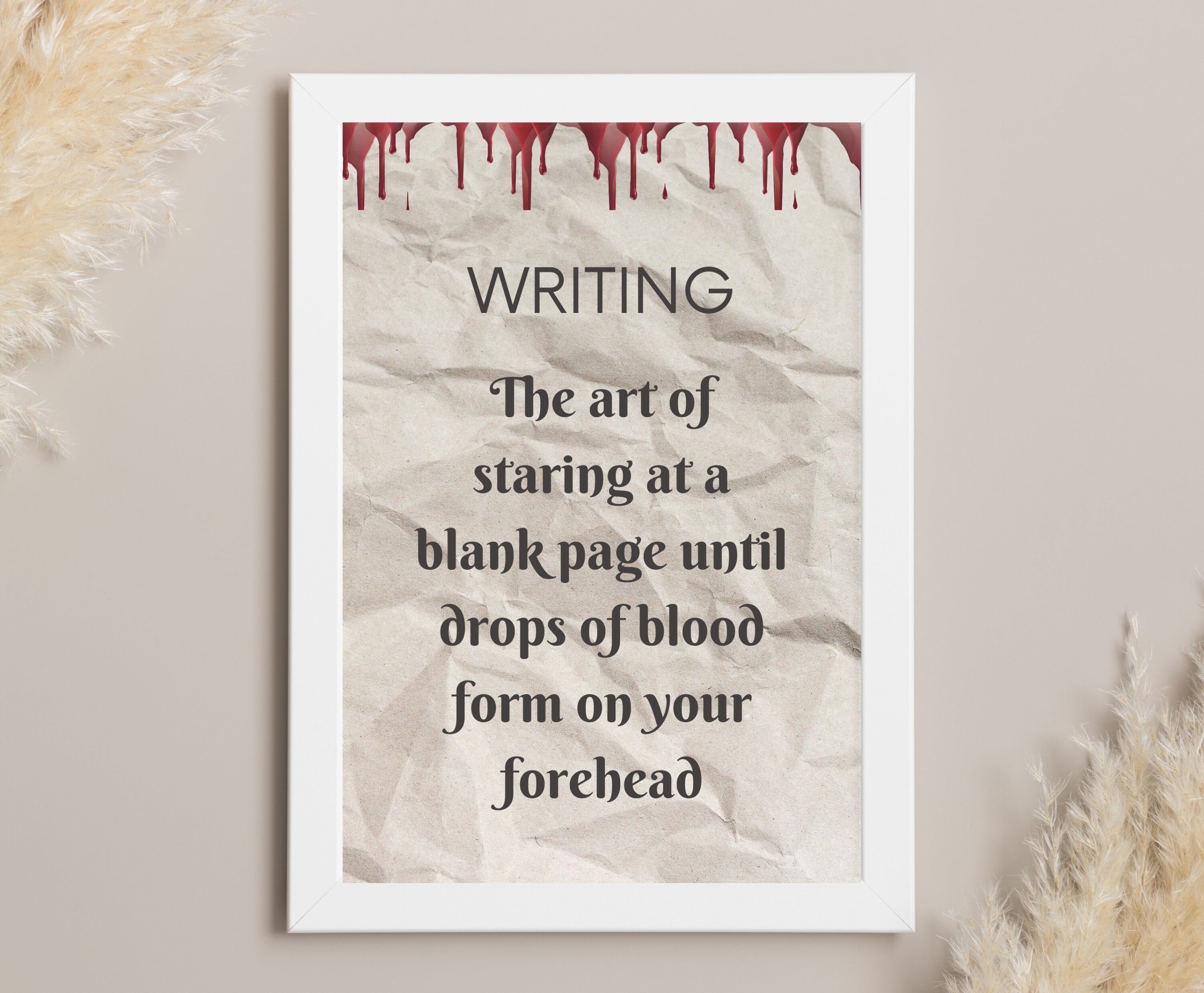 Writing Poster Digital Download, Printable Wall Art, Office Decor, Gift ...