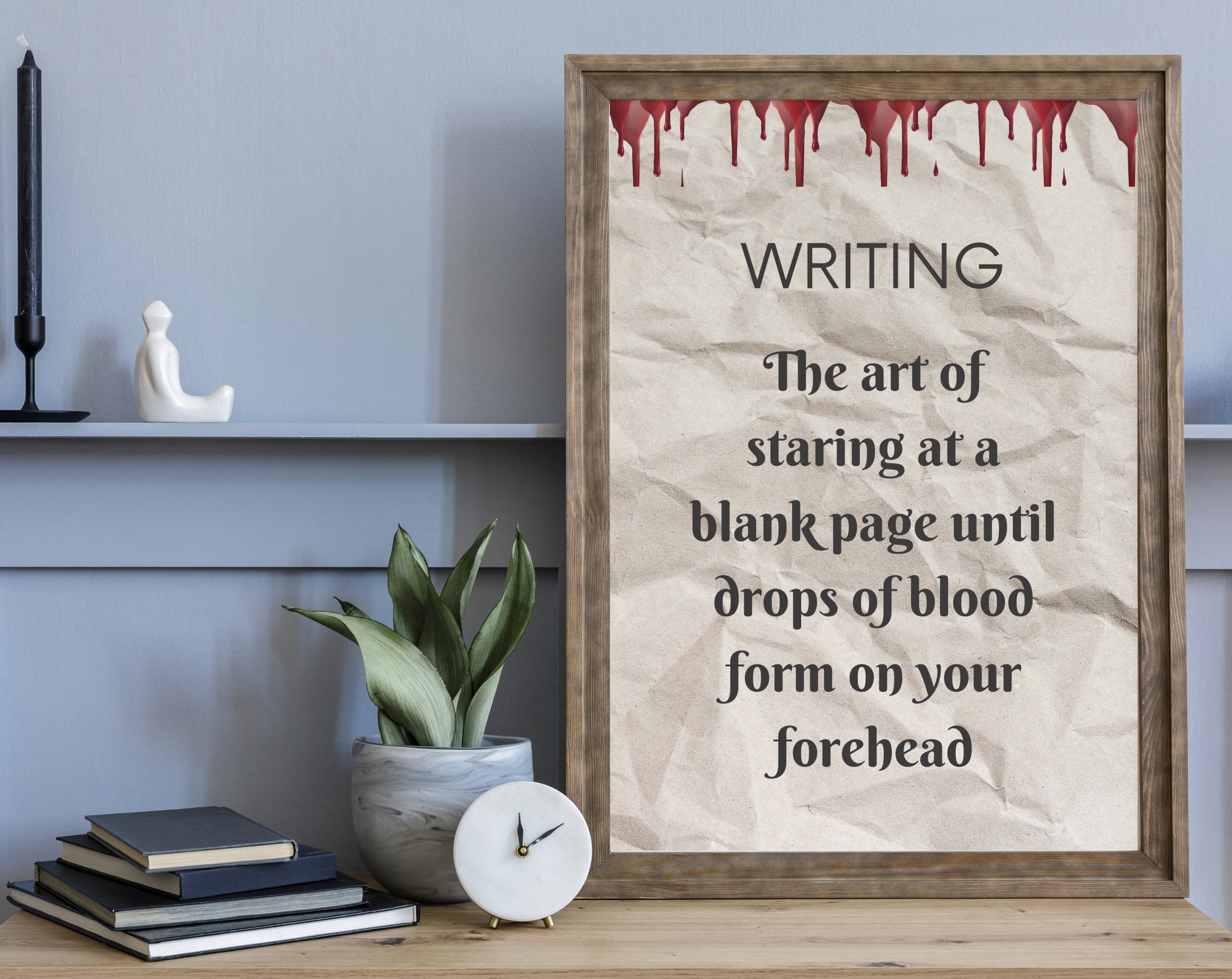 Writing Poster Digital Download, Printable Wall Art, Office Decor, Gift ...