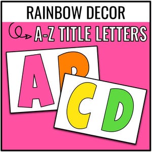 Rainbow Alphabet Bulletin Board Letters - Etsy
