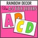 Rainbow Alphabet Bulletin Board Letters - Etsy