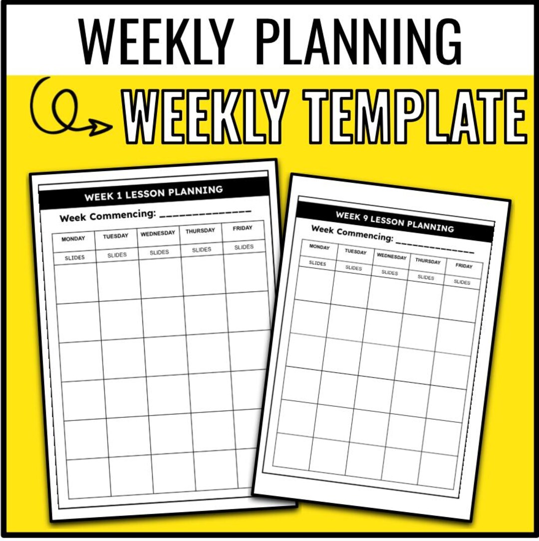 Weekly Planning Templates - Etsy