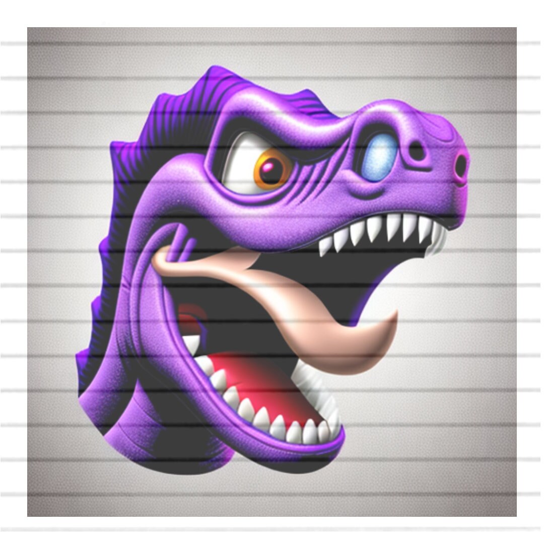 Purple Dinosaur Clipart Logo - Etsy