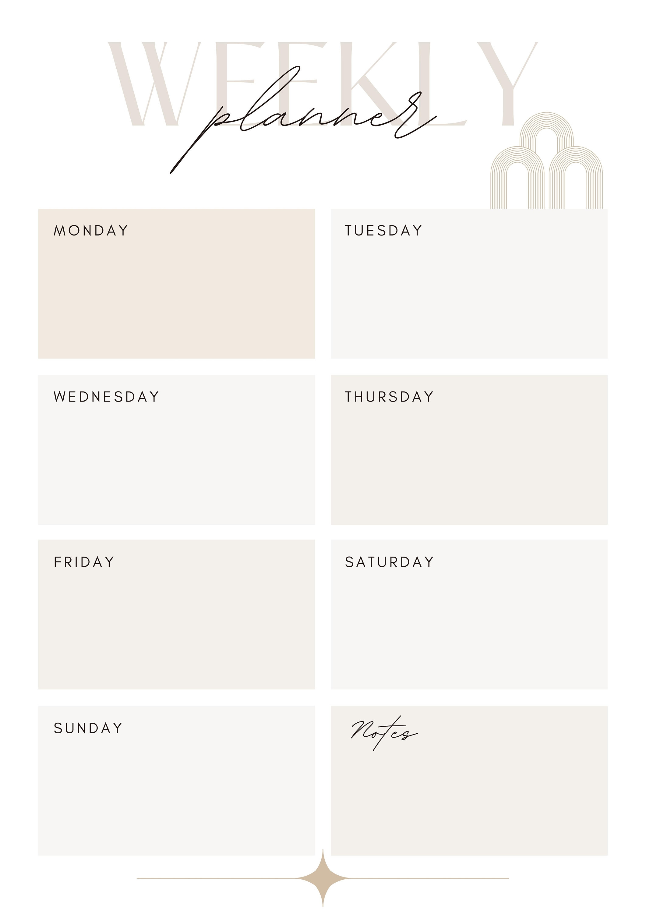 Calendar-ready Weekly Planner Sheets Calendar-ready Weekly Checklist ...