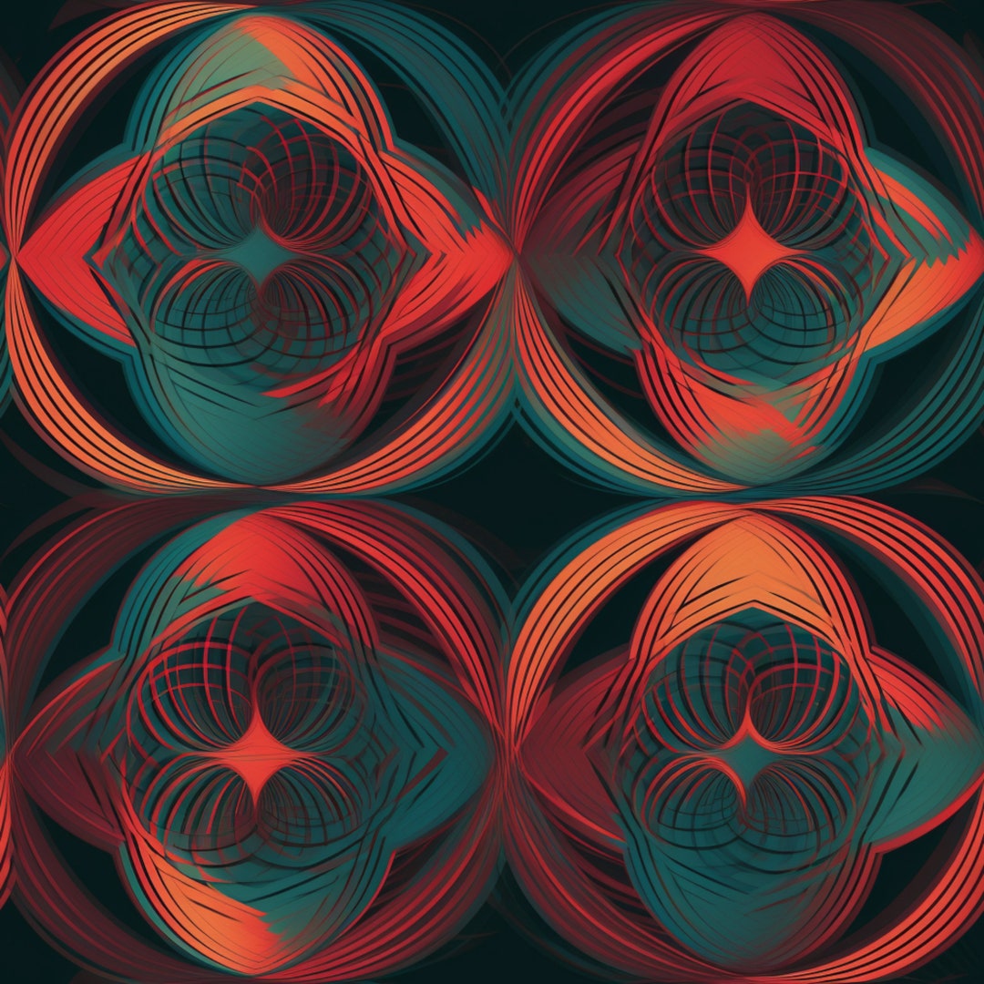 Multi Colored Geometric Torus Seamless Pattern - Etsy