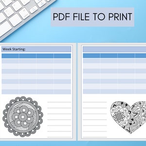 Printable Weekly Planner With Mandala Design - Stay Organized and ...