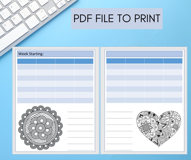Printable Weekly Planner With Mandala Design - Stay Organized and ...